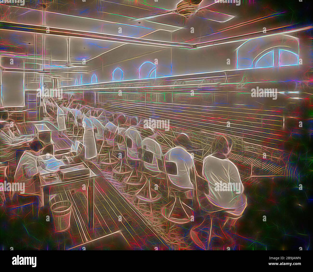 Telephone co.-central switchboard. 1898, Middle East, Israel and/or ...