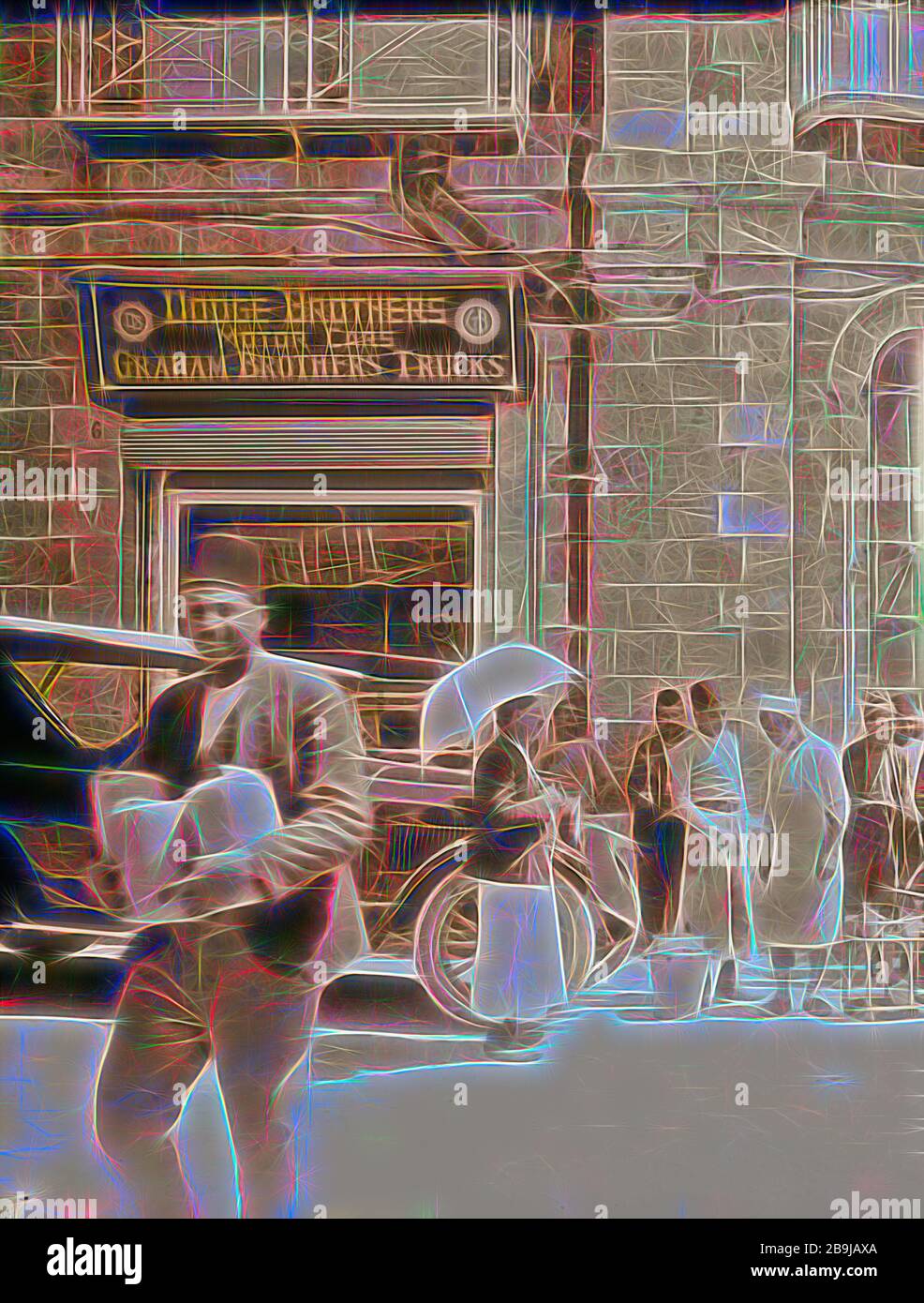 Street scene looking toward store front of Dodge Brothers Motor Cars ...