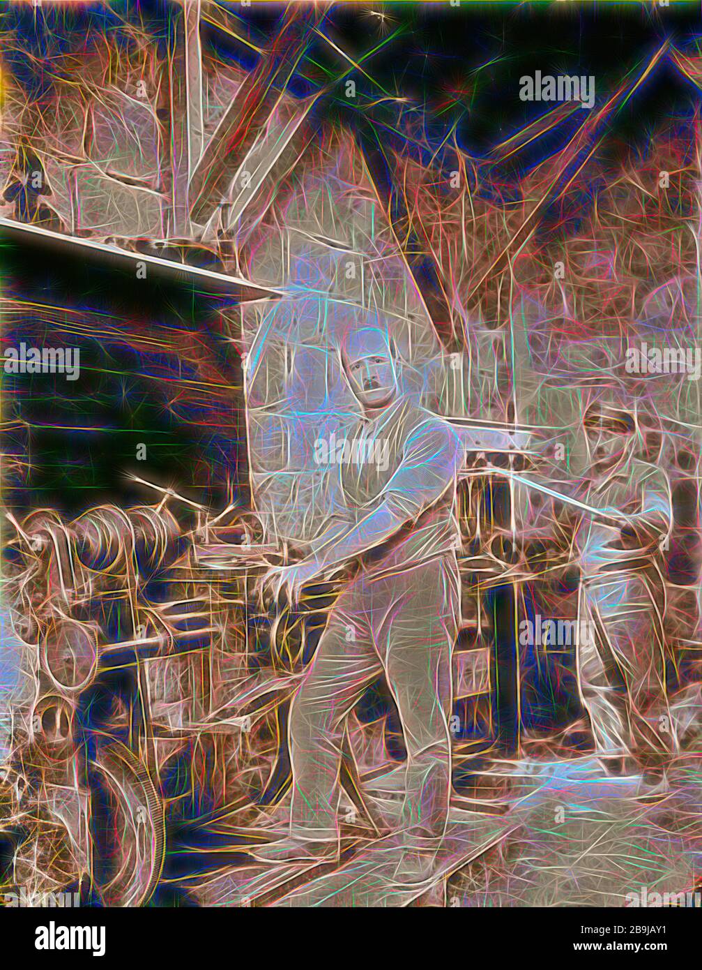 2 mechanics at work in garage 1920, Middle East, Israel and/or ...