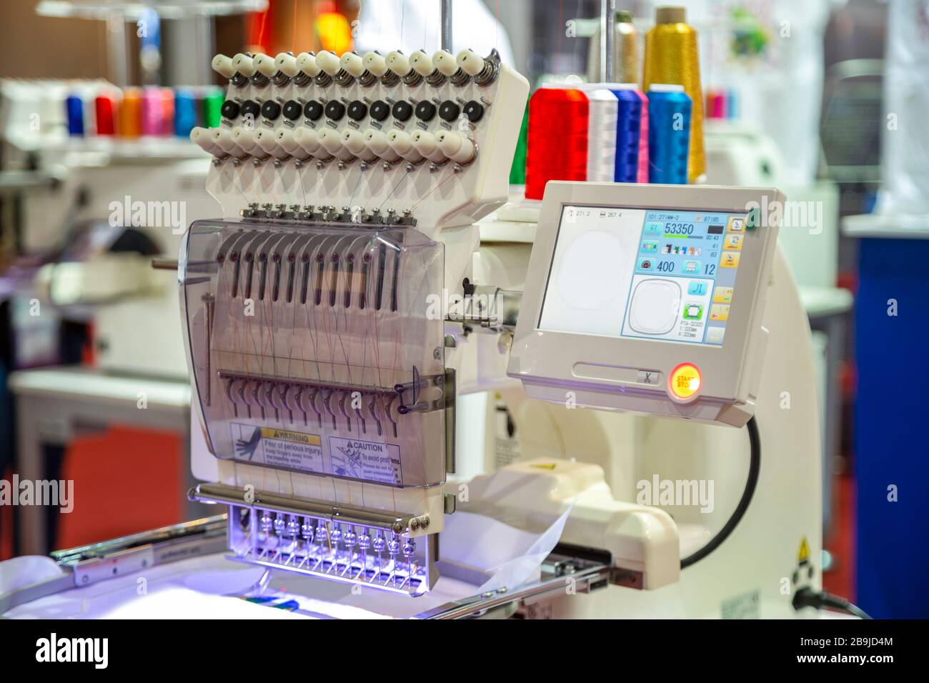 Single-head, 15-needle Table Embroidery Machine Stock Photo - Alamy