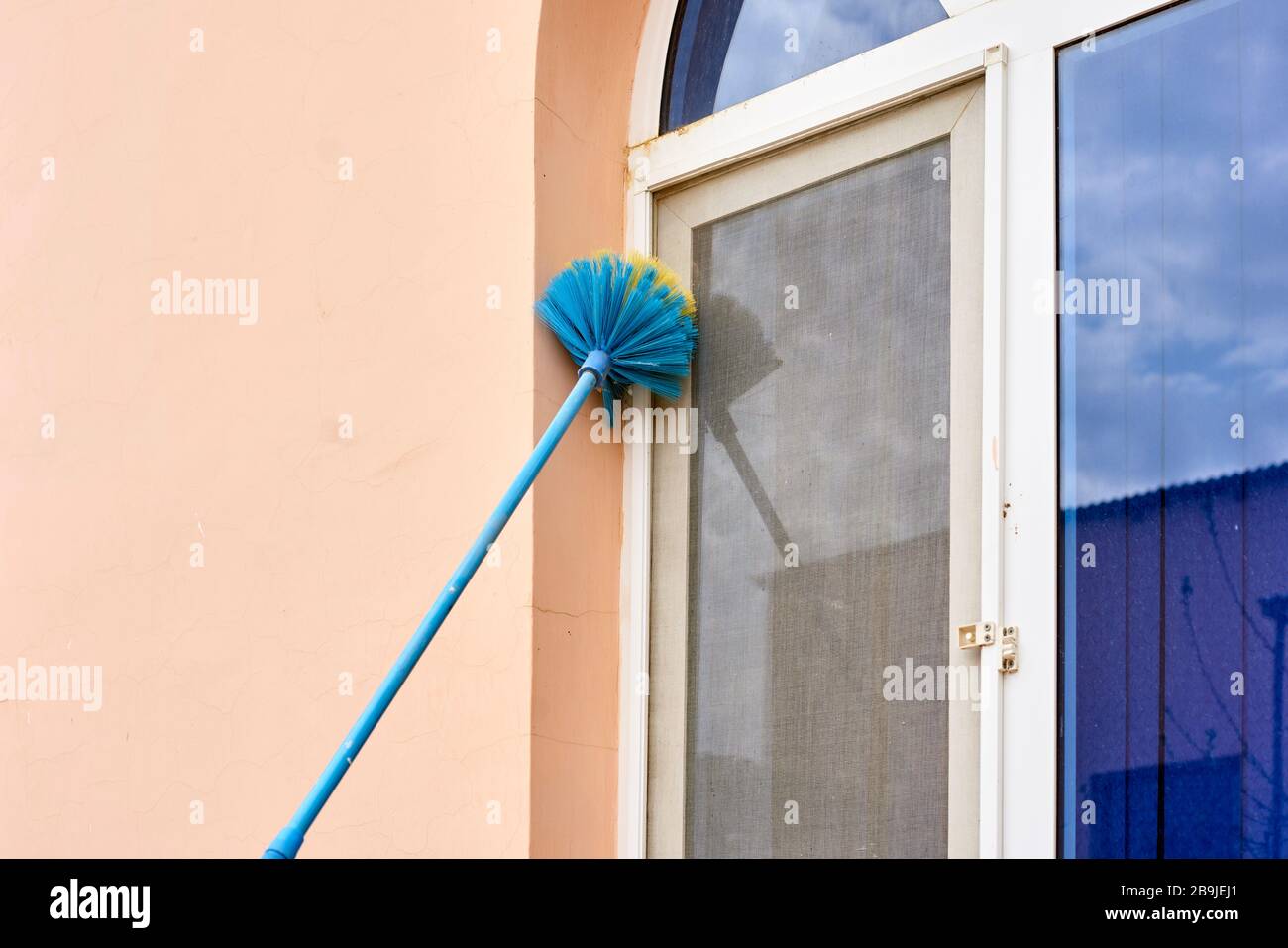 Cleaning window dust. Household Clean-up. Housekeeping jobs Stock Photo ...