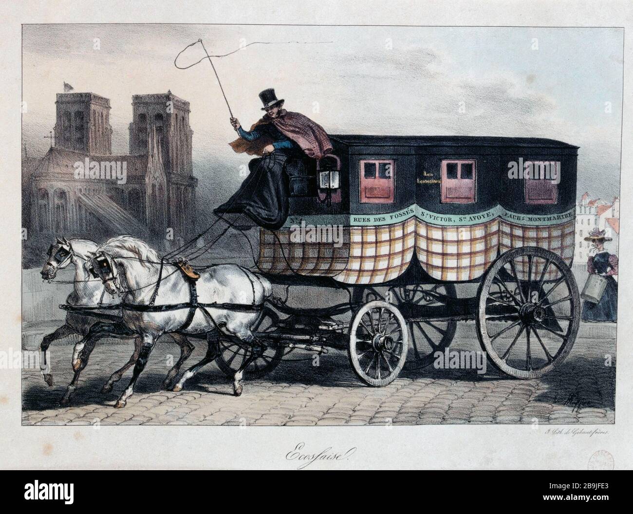 SCOTTISH Denis-Auguste-Marie Raffet. "Ecossaise". Gravure. Paris, musée ...