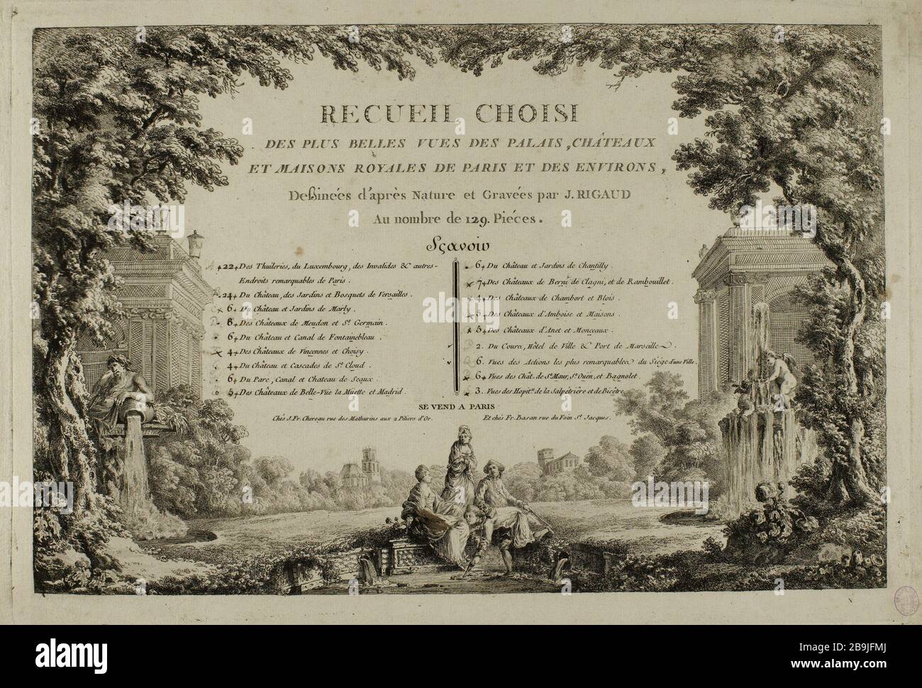 CHOSEN COLLECTION "Table des planches : Recueil choisi des plus belles ...