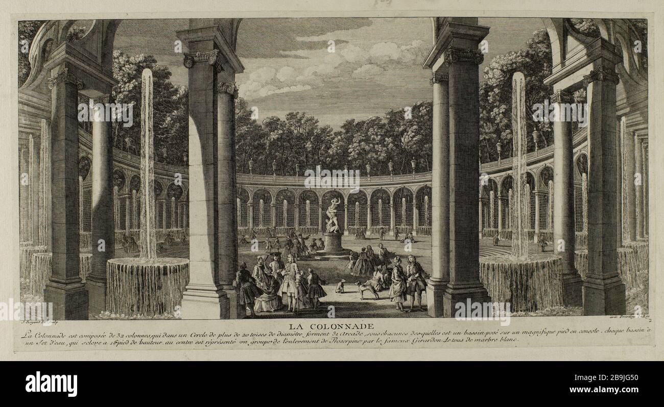 THE COLONNADE IN THE GARDEN OF VERSAILLES "La colonnade dans le jardin ...