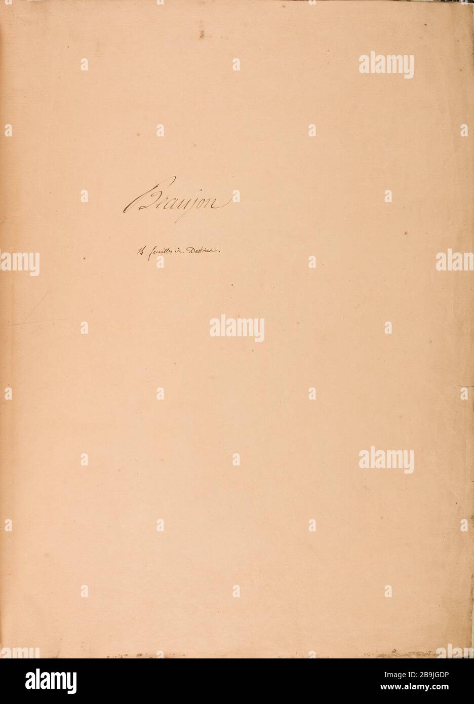 Beaujon Hospital: title and fragment of a map Charles Rohault de Fleury ...