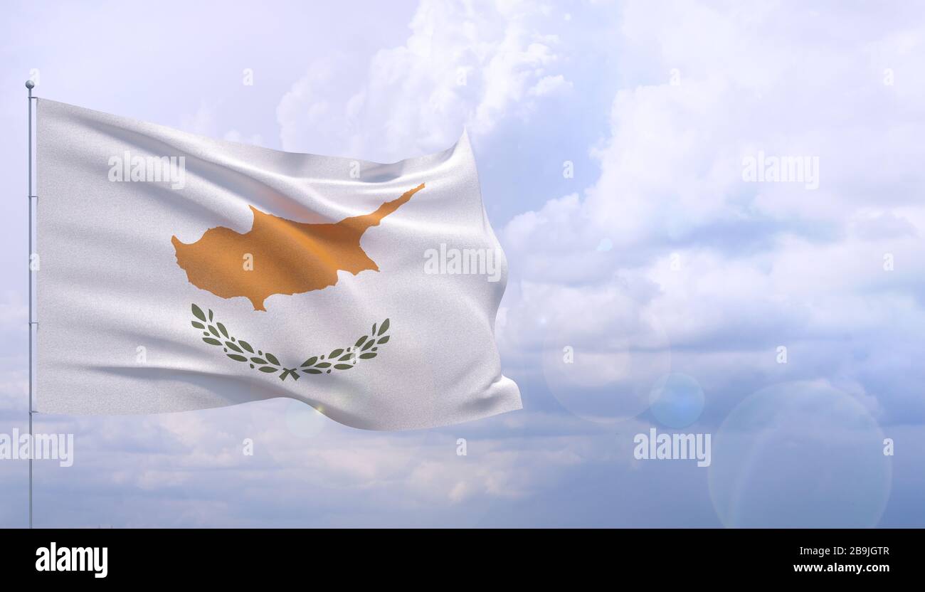 Background with flag of Cyprus Stock Photo - Alamy