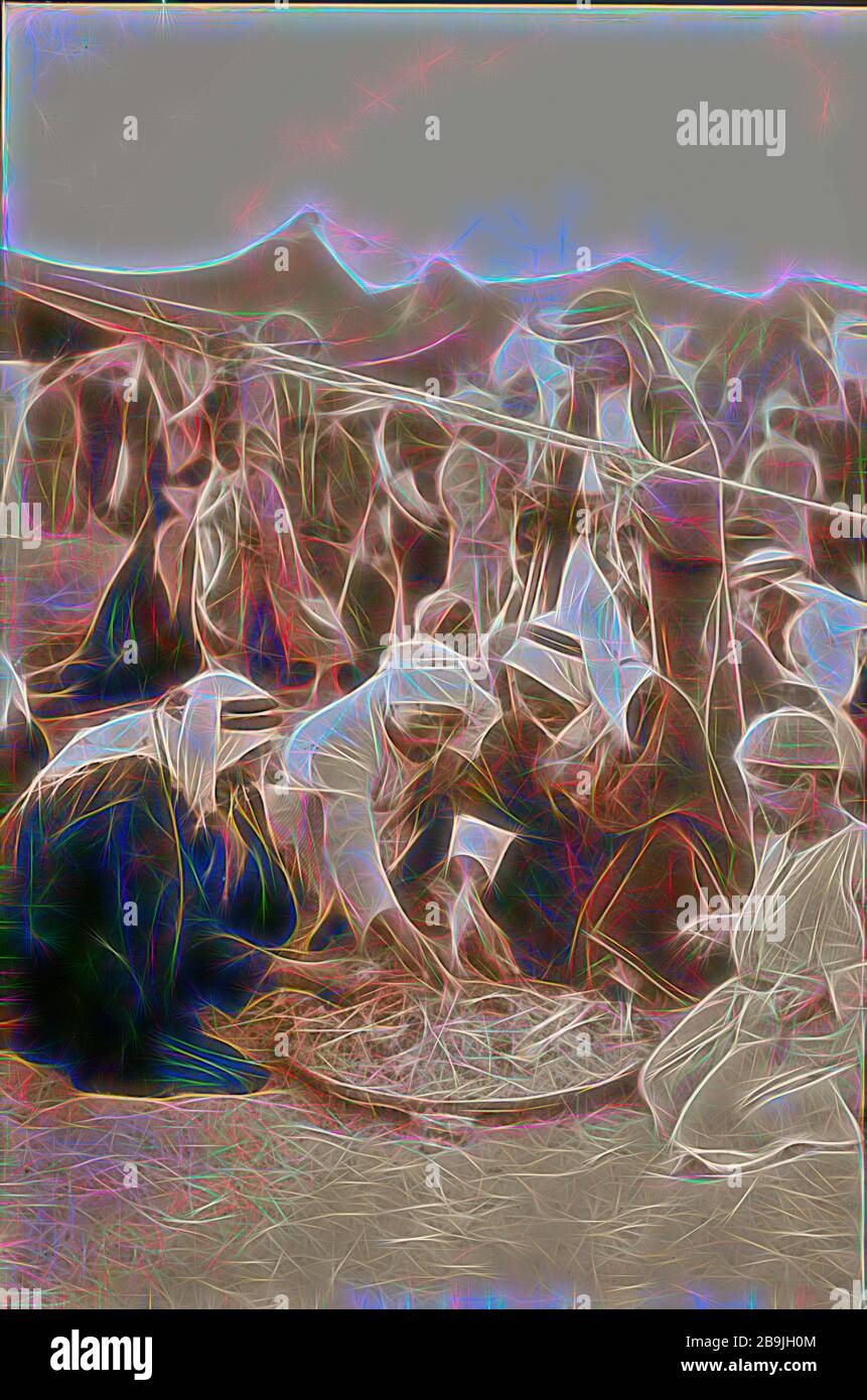 Feast after locust plague. 1898, Middle East, Israel and/or Palestine ...