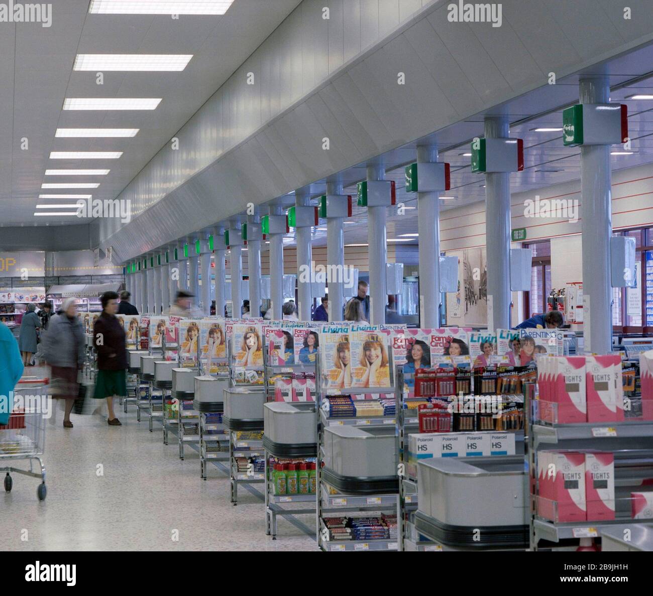 Brand new Tesco store in 1991, in Barrow in Furness, NW England, UK ...