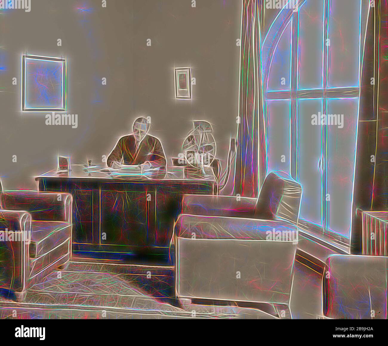 Clark at desk. 1898, Middle East, Israel and/or Palestine Stock Photo ...