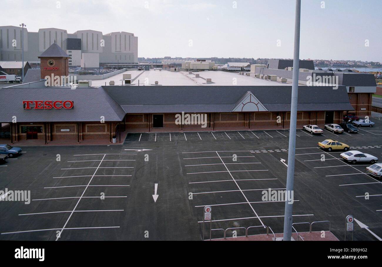 Retail park in Barrow in Furness, Cumbria, North West England, uk, in ...