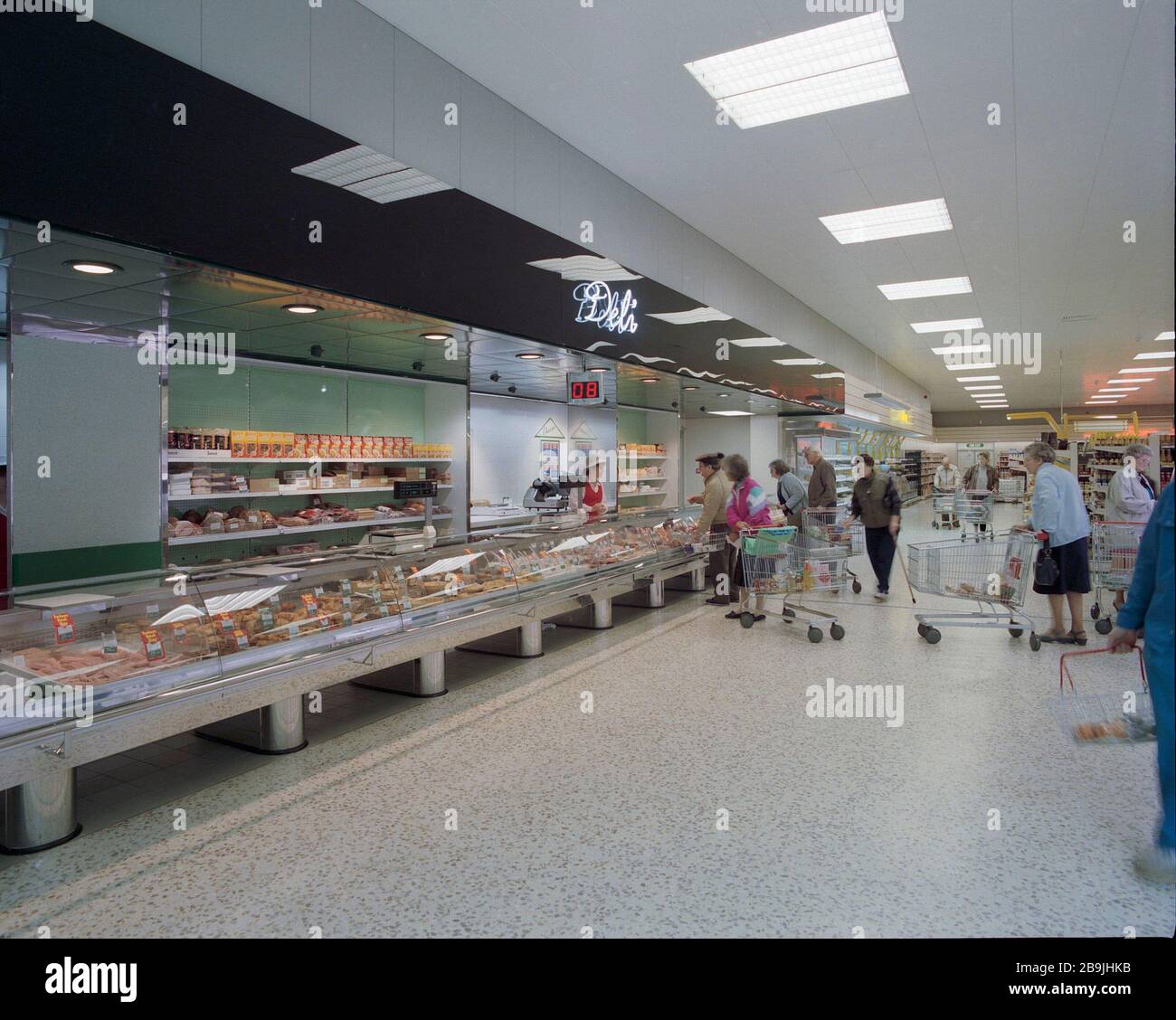 Brand new Tesco store in 1991, in Barrow in Furness, NW England, UK ...