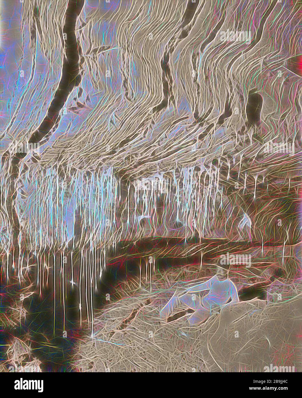 Around the Dead Sea. Salt stalactites in the cave of Jebel Usdum. 1900 ...