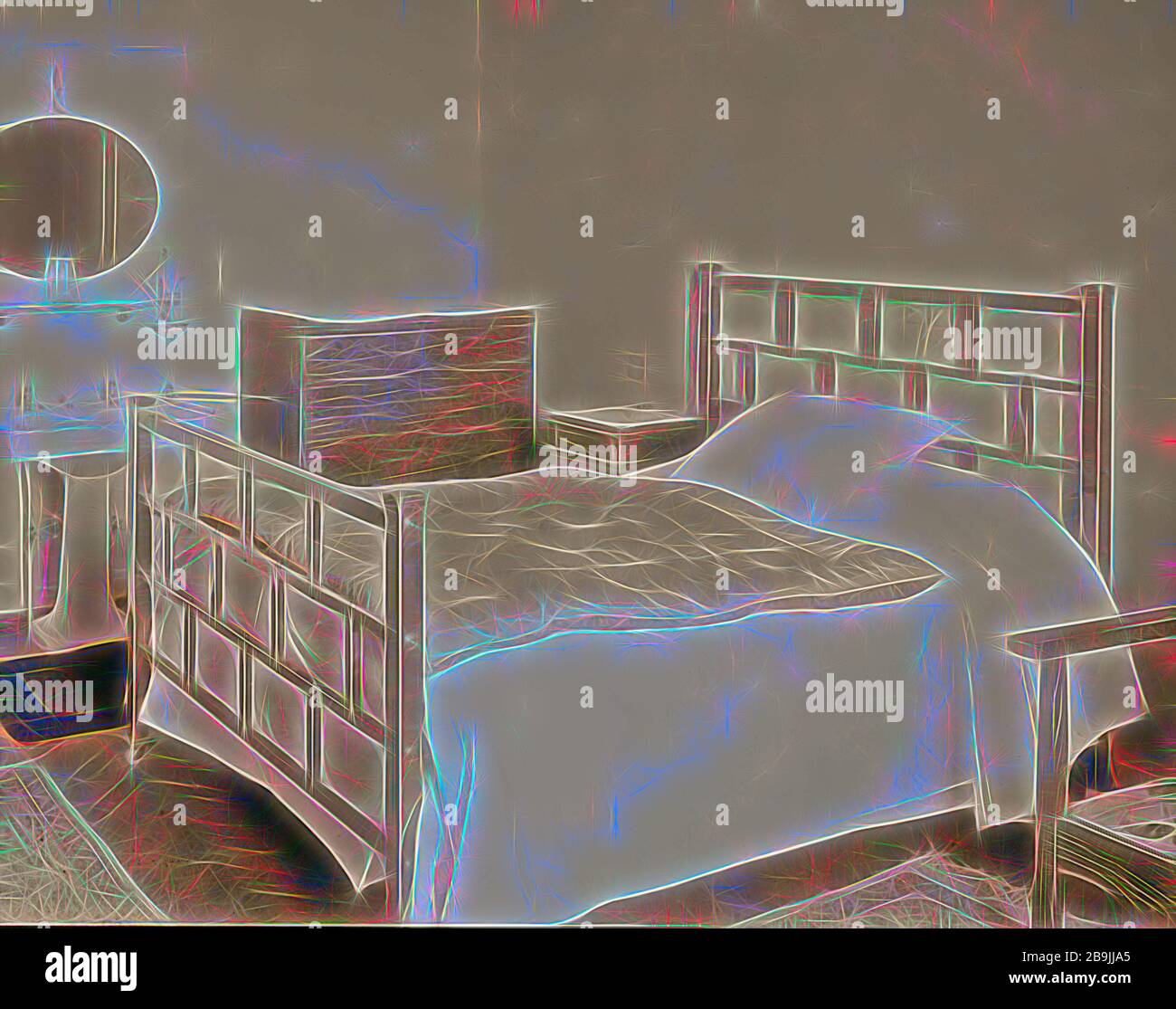 Bed in hotel?. 1910, Middle East, Israel and/or Palestine Stock Photo ...