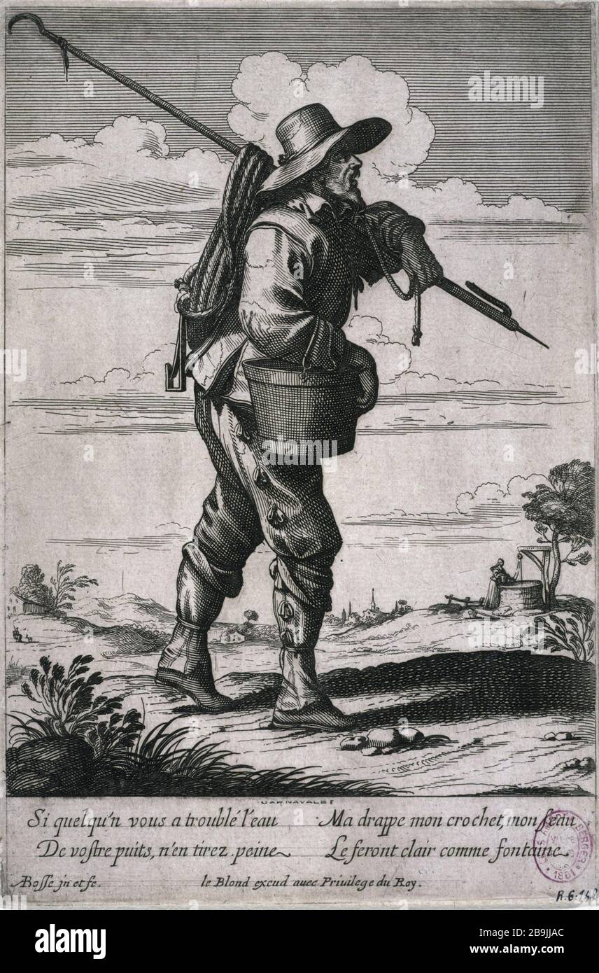 CREE PARIS: Le Puisatier "Les Cris de Paris : le puisatier". Estampe d ...