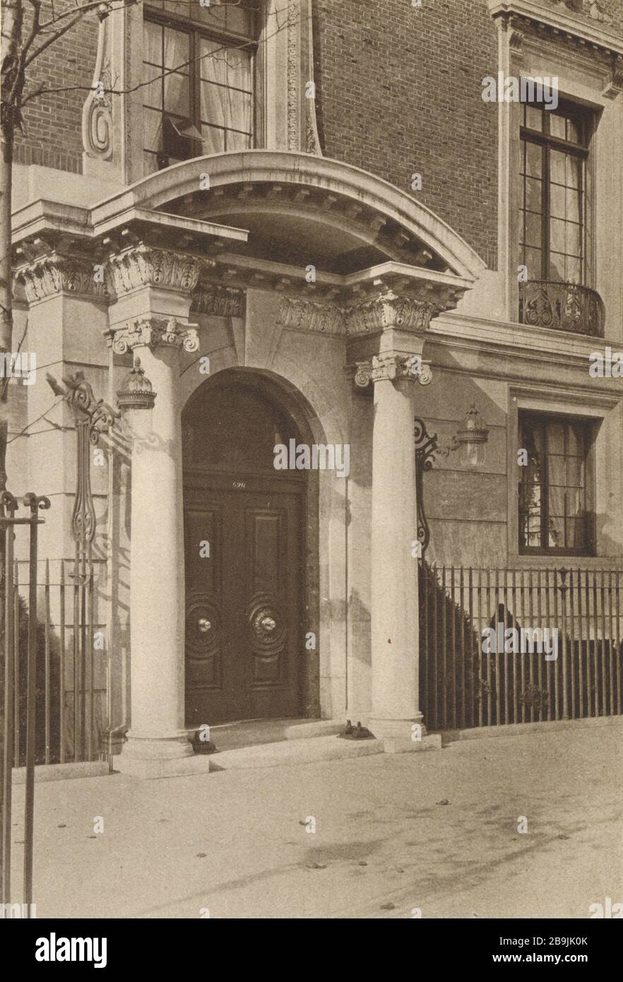 Residence, Henry P. Davison, 690 Park Avenue, New York. Main entrance ...