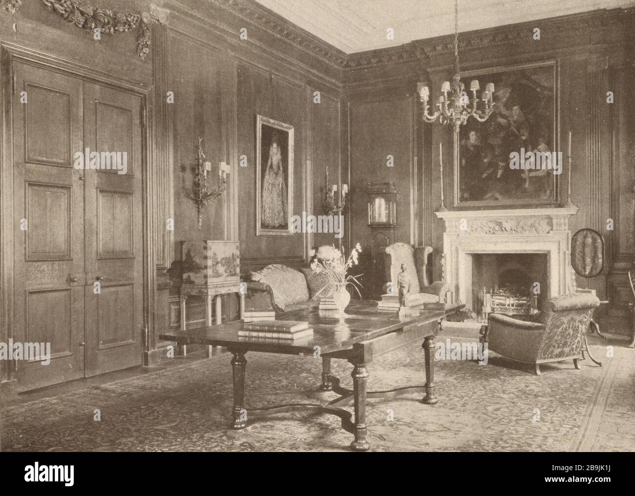 Residence, Henry P. Davison, 690 Park Avenue, New York. Living-room ...