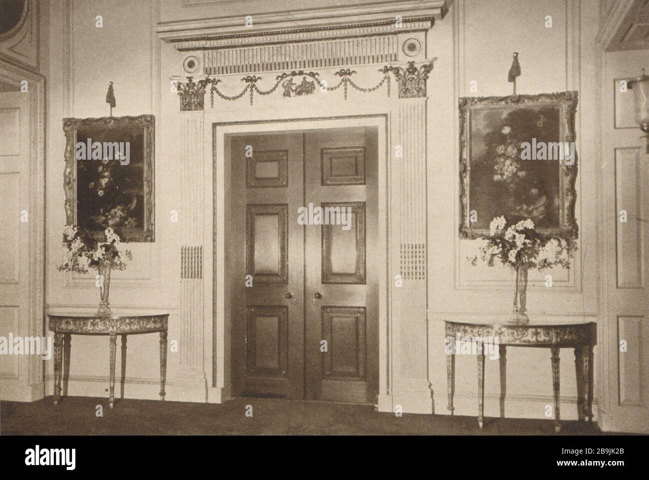 Residence, Henry P. Davison, 690 Park Avenue, New York. Upper hall ...