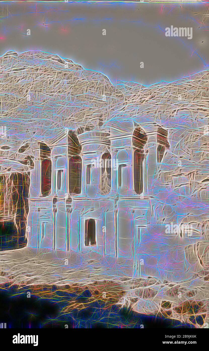 Temple of Ed-Deir from the southwest. 1900, Jordan, Petra (Extinct city ...