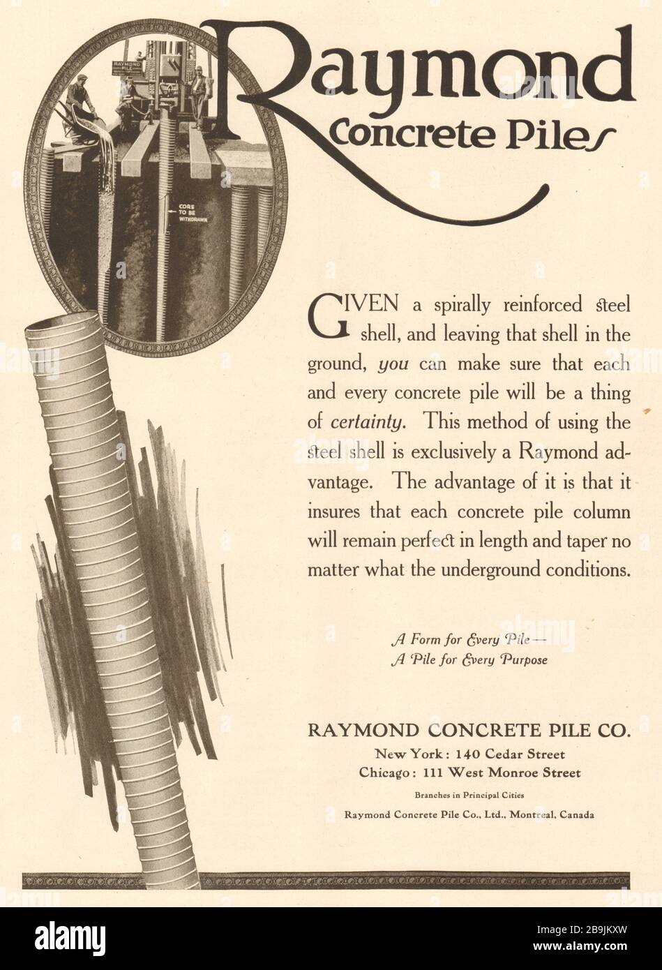 Raymond concrete piles. A form for every pile- a pile for every purpose ...