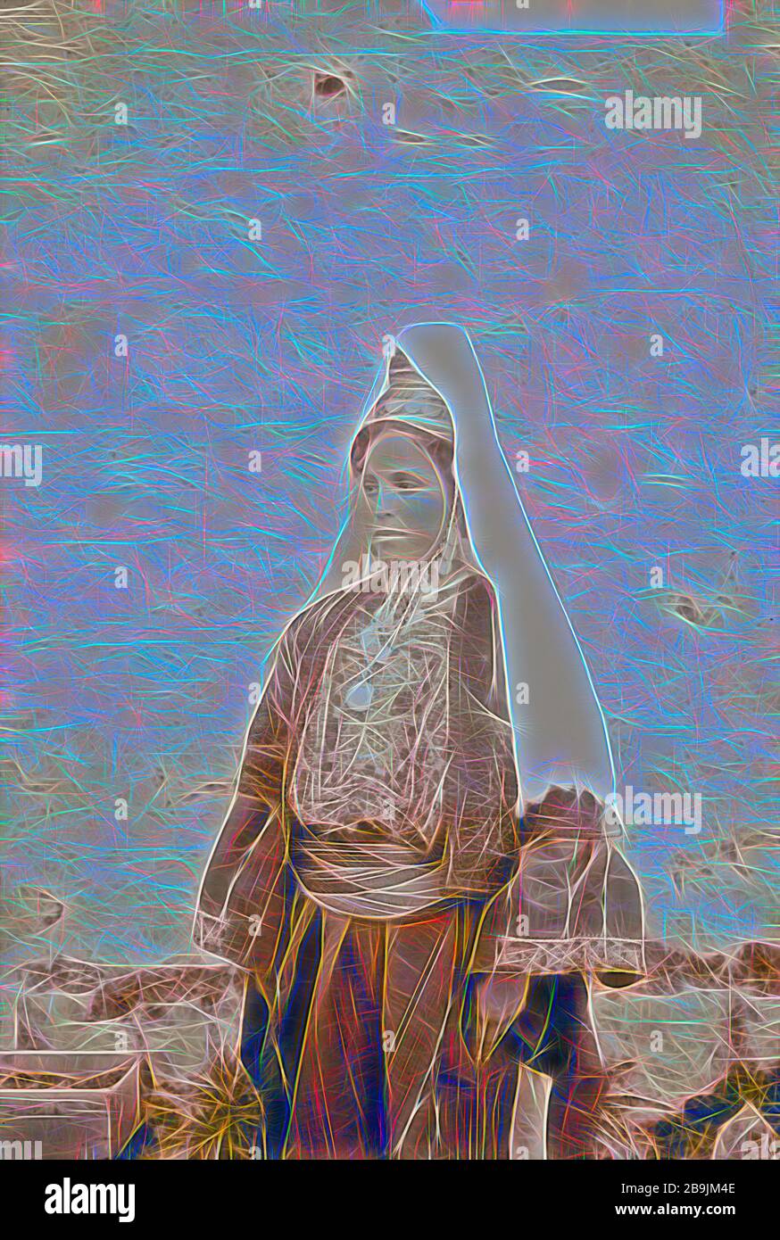 Costumes, characters, etc. Bethlehem woman. Photograph shows a ...