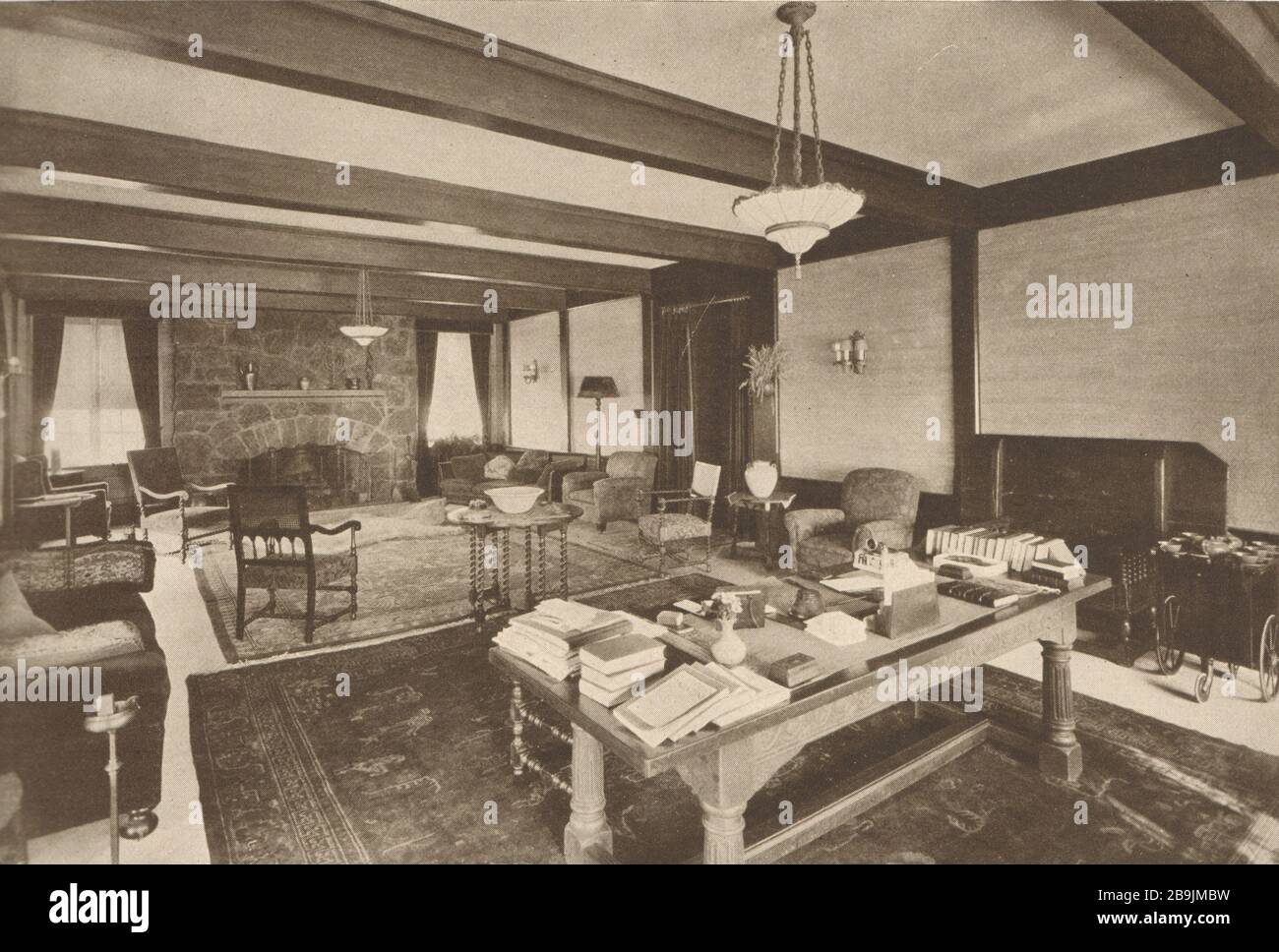 Residence, J.W. Johnson, Crystal Lake, Pennsylvania. Living-room ...