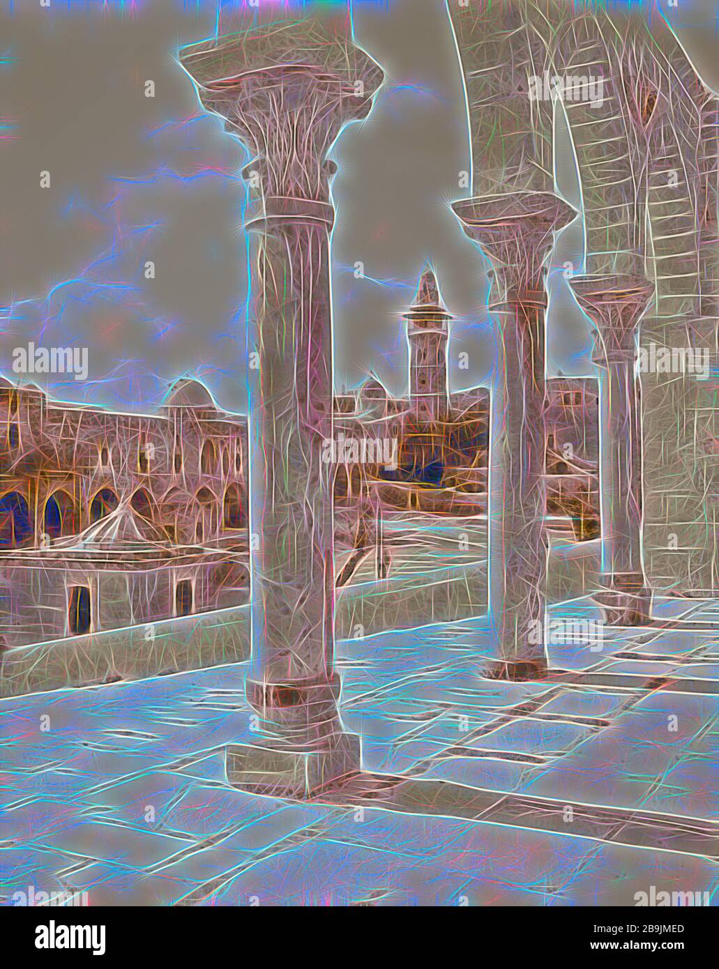 Temple Area, Tower of Antonia thru arch. 1898, Jerusalem, Israel Stock ...