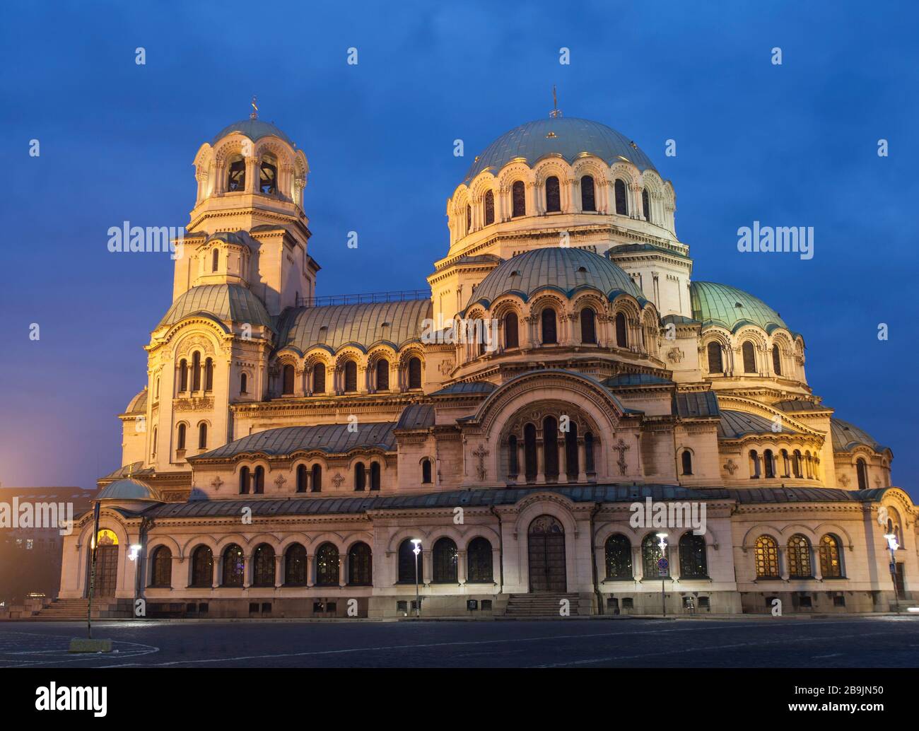 Alexander nevsky cathedral night sofia hi-res stock photography and ...