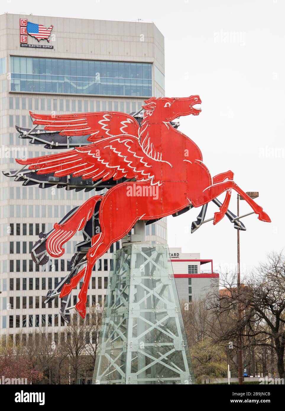 the pegasus sign dallas texas Stock Photo - Alamy