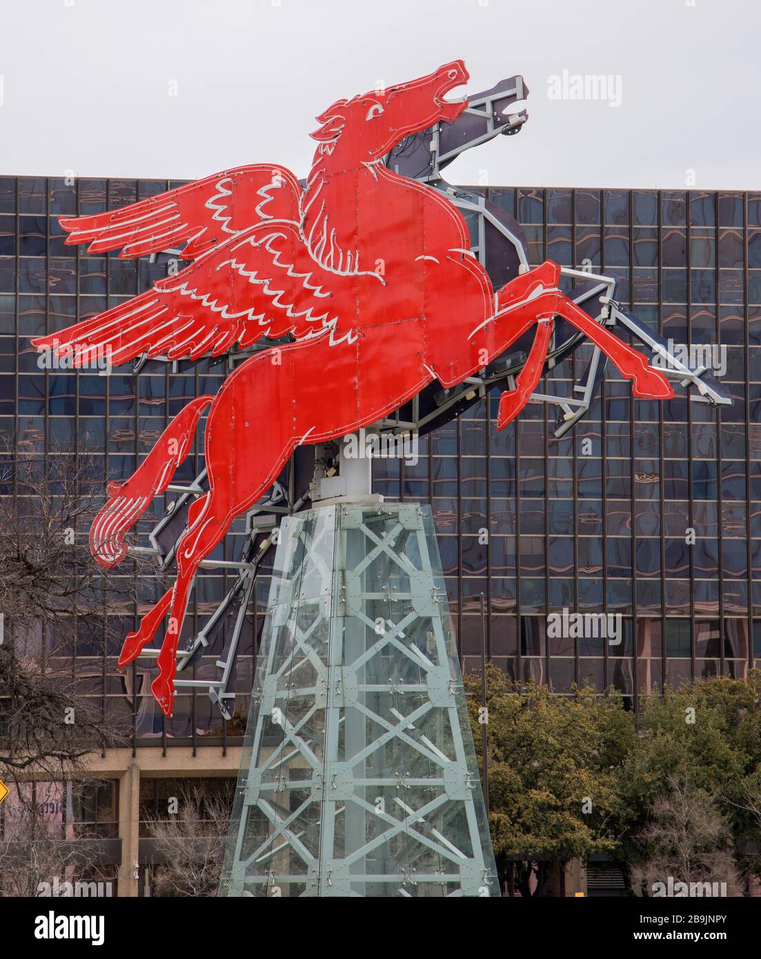 the pegasus sign dallas texas Stock Photo - Alamy