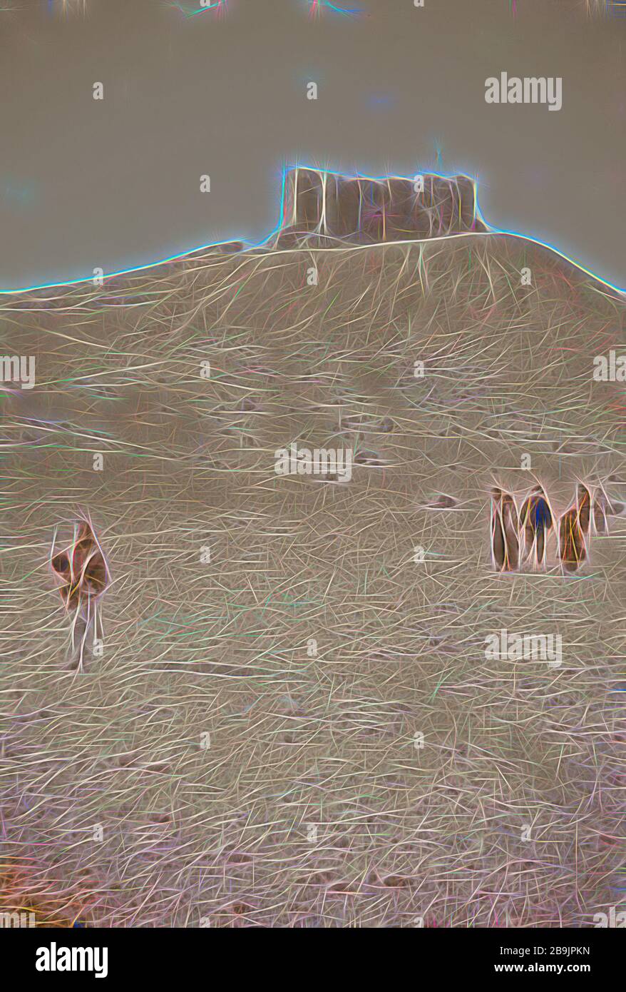 Palmyra (Tadmor). Distant view of Turkish castle. 1900, Syria, Tadmur ...