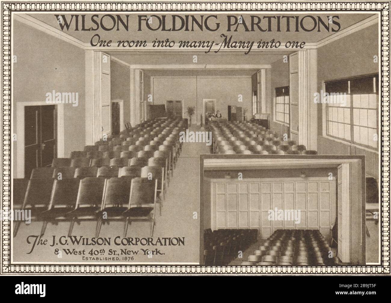 Wilson folding partitions. One room into many-many into one. The J.G ...