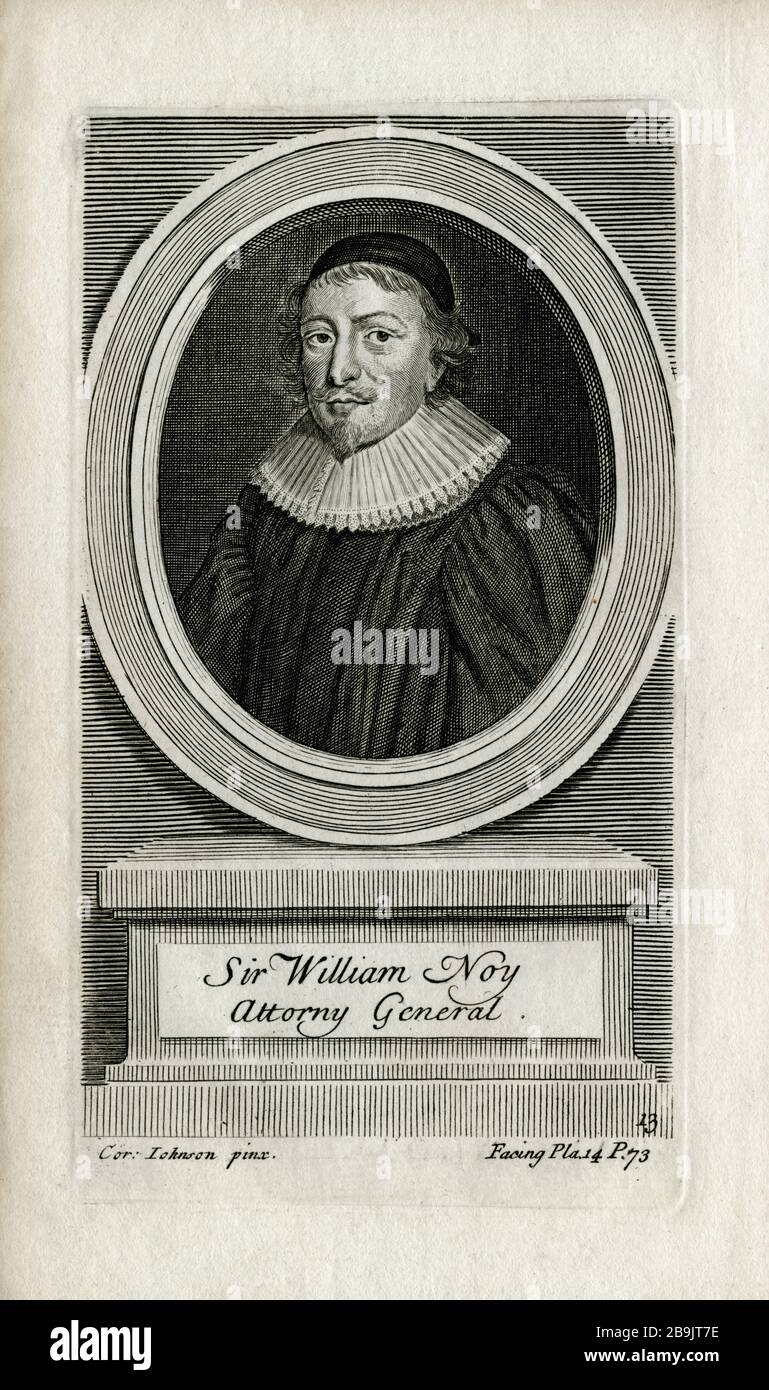 Sir William Noy or Noye (1577-1634), Attorney General in England under ...