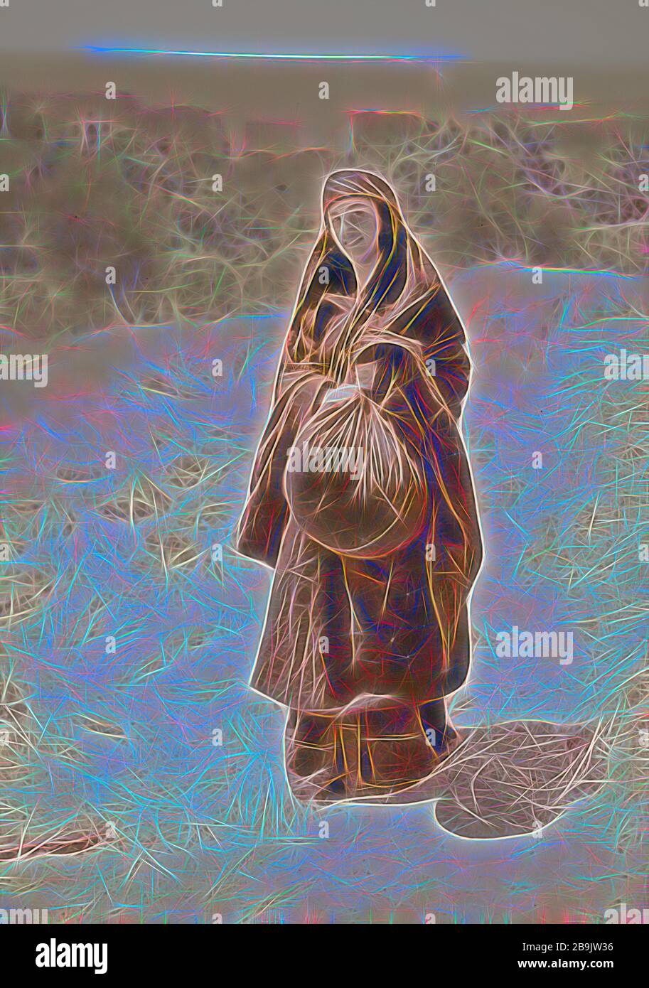 Ruth story. 'Ruth' carrying off wheat measured by 'Boaz' (Sirvart ...