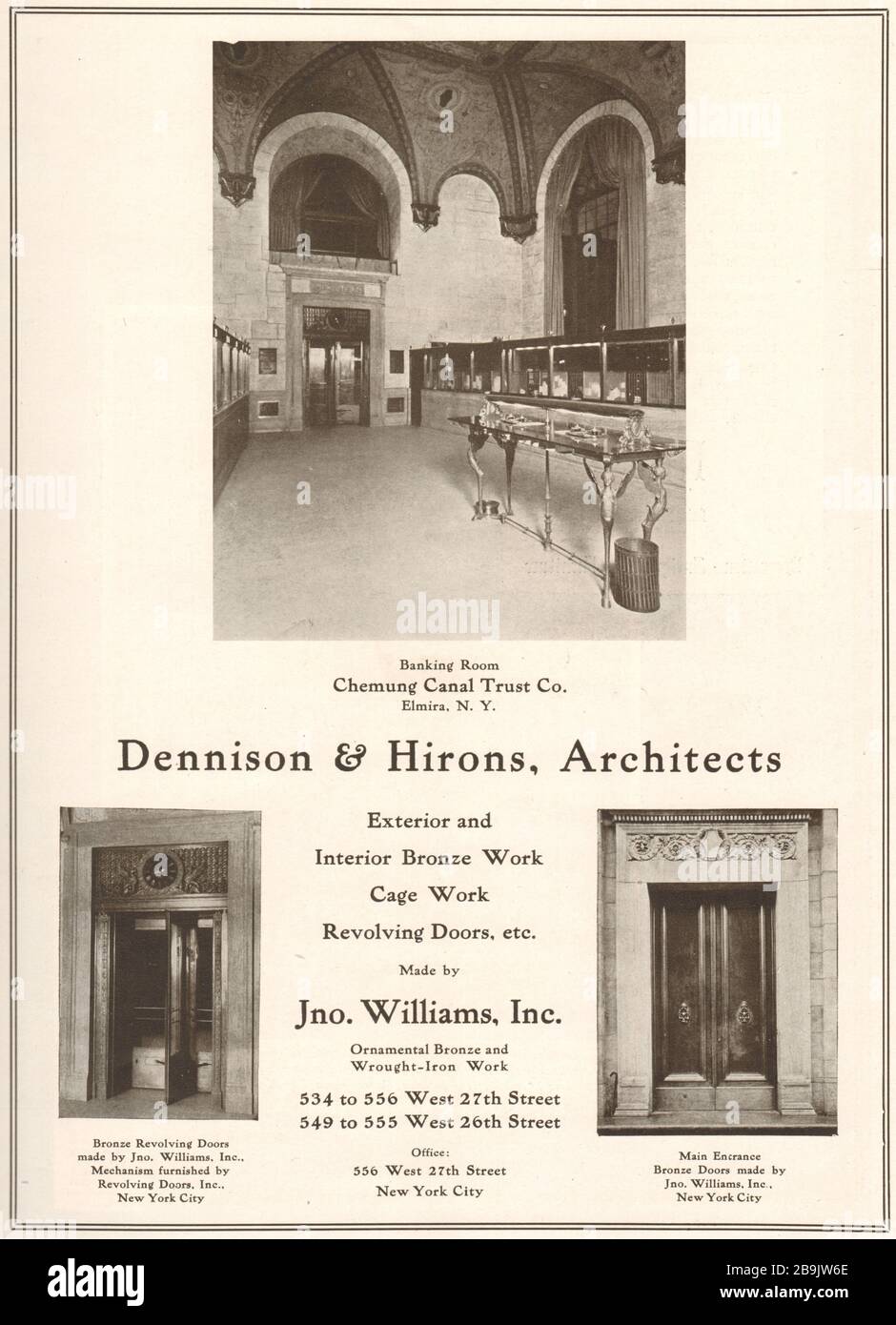 Banking room, Chemung Canal Trust Co., Elmira, New York. Dennison ...