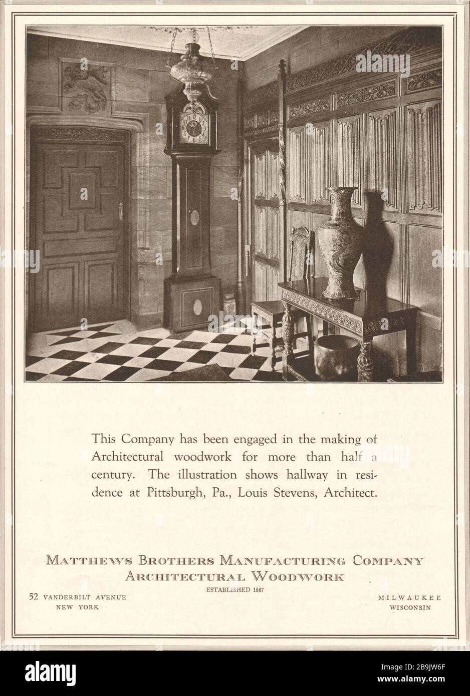 House, Pittsburg, Pennsylvania, Louis Stevens, Architect. Matthews ...