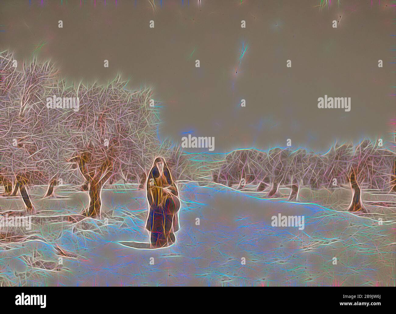 Ruth story. 'Ruth' carrying off wheat measured by 'Boaz' (Sirvart ...