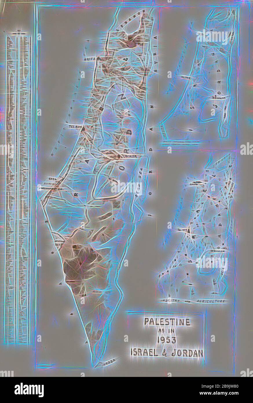 Palestine & 'Israel' subjects of 1953. Palestine map as in 1953. 1953 ...