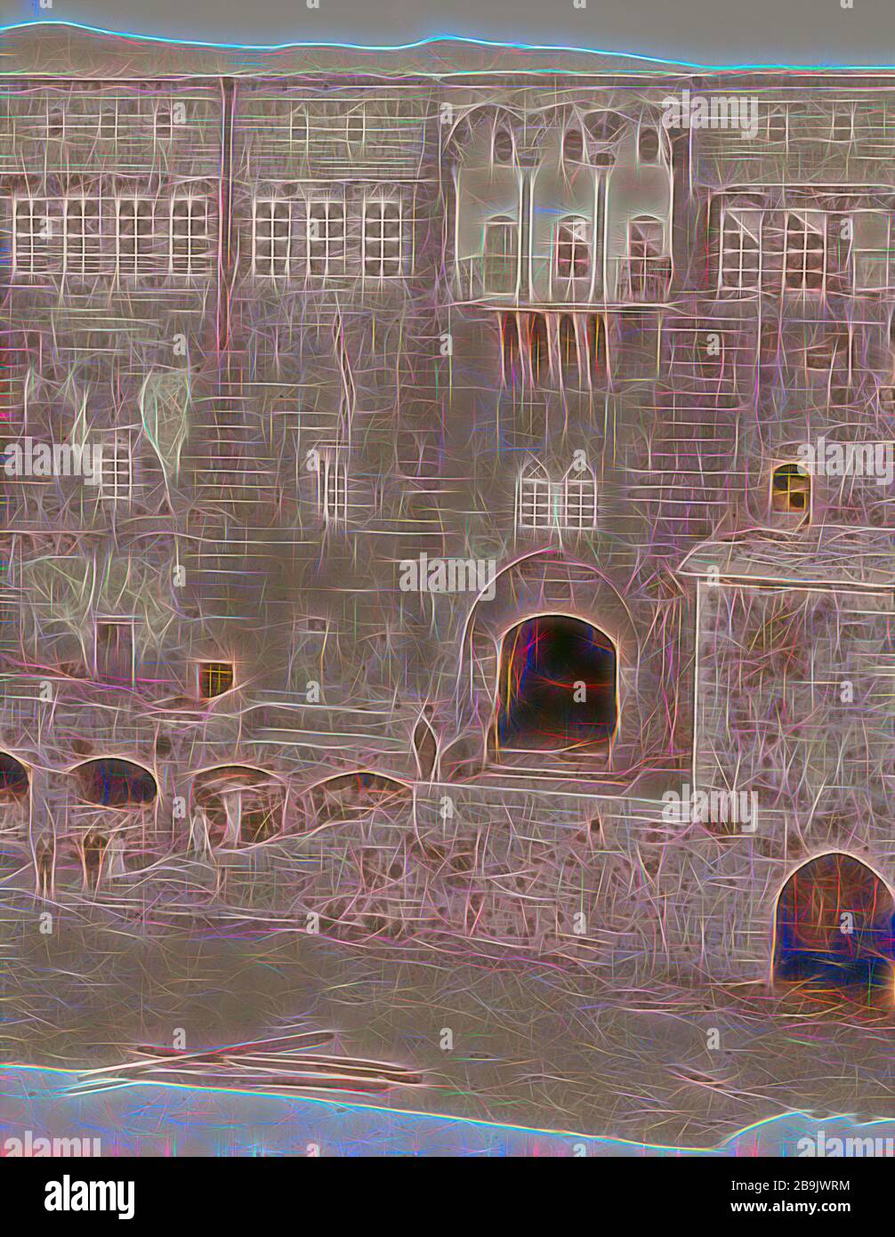 Emir Shahib's castle in Hasbaya. 1925, Lebanon, Ḥaṣbayyā Stock Photo ...