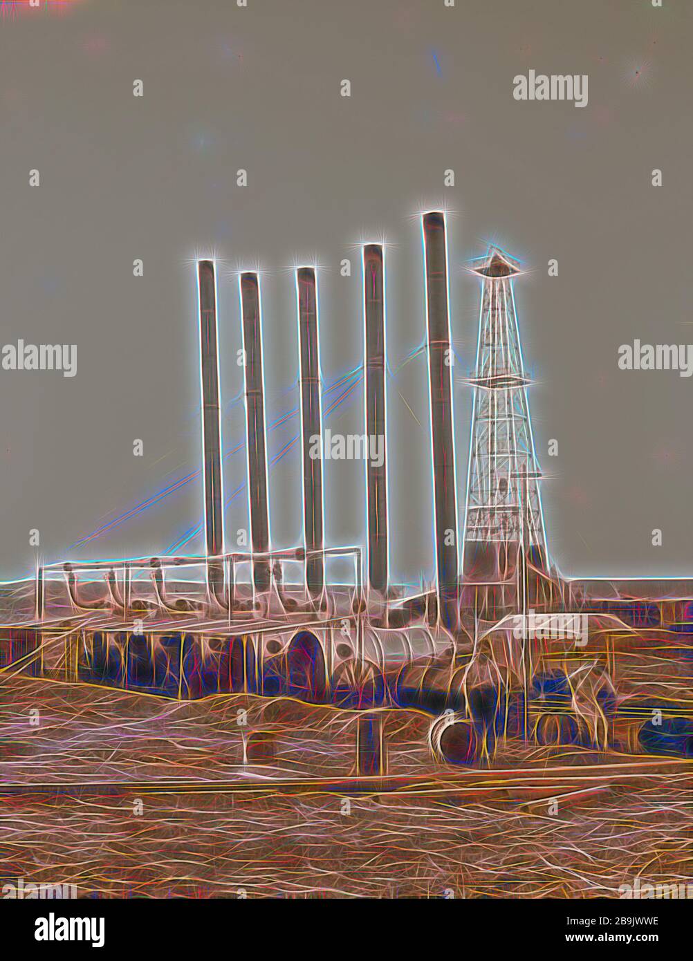 Iraq. Oil wells and camp of the Iraq Petroleum Company. (5 miles S. of ...