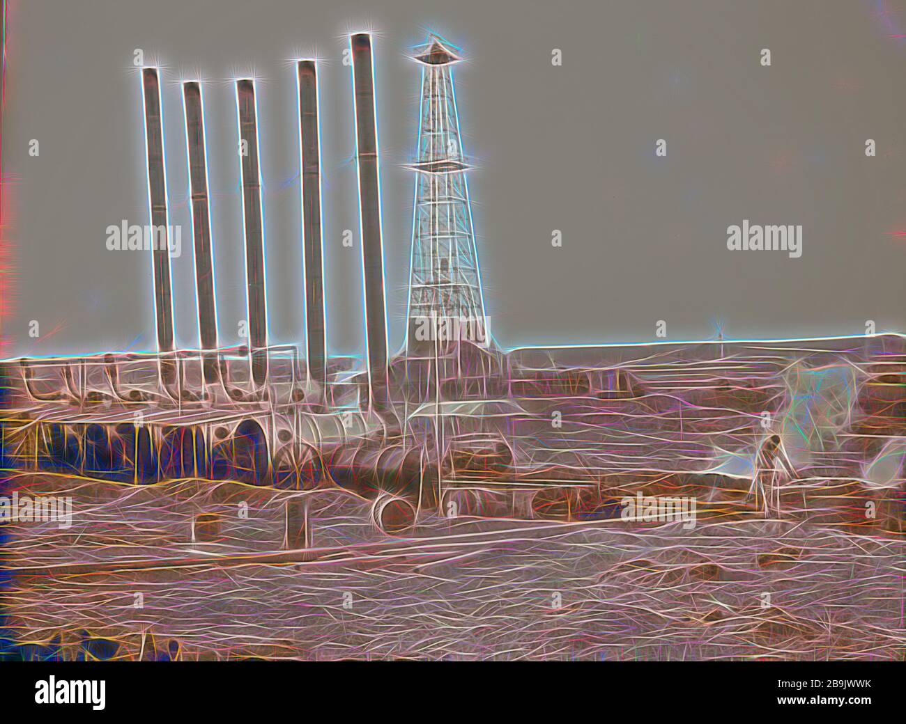 Iraq. Oil wells and camp of the Iraq Petroleum Company. (5 miles S. of ...