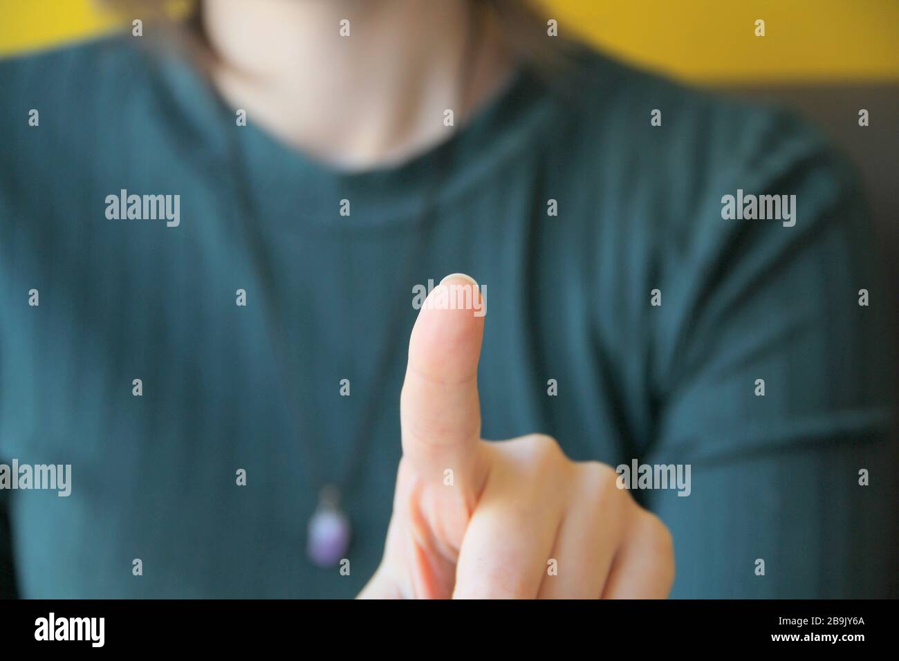 Hand finger points hi-res stock photography and images - Alamy