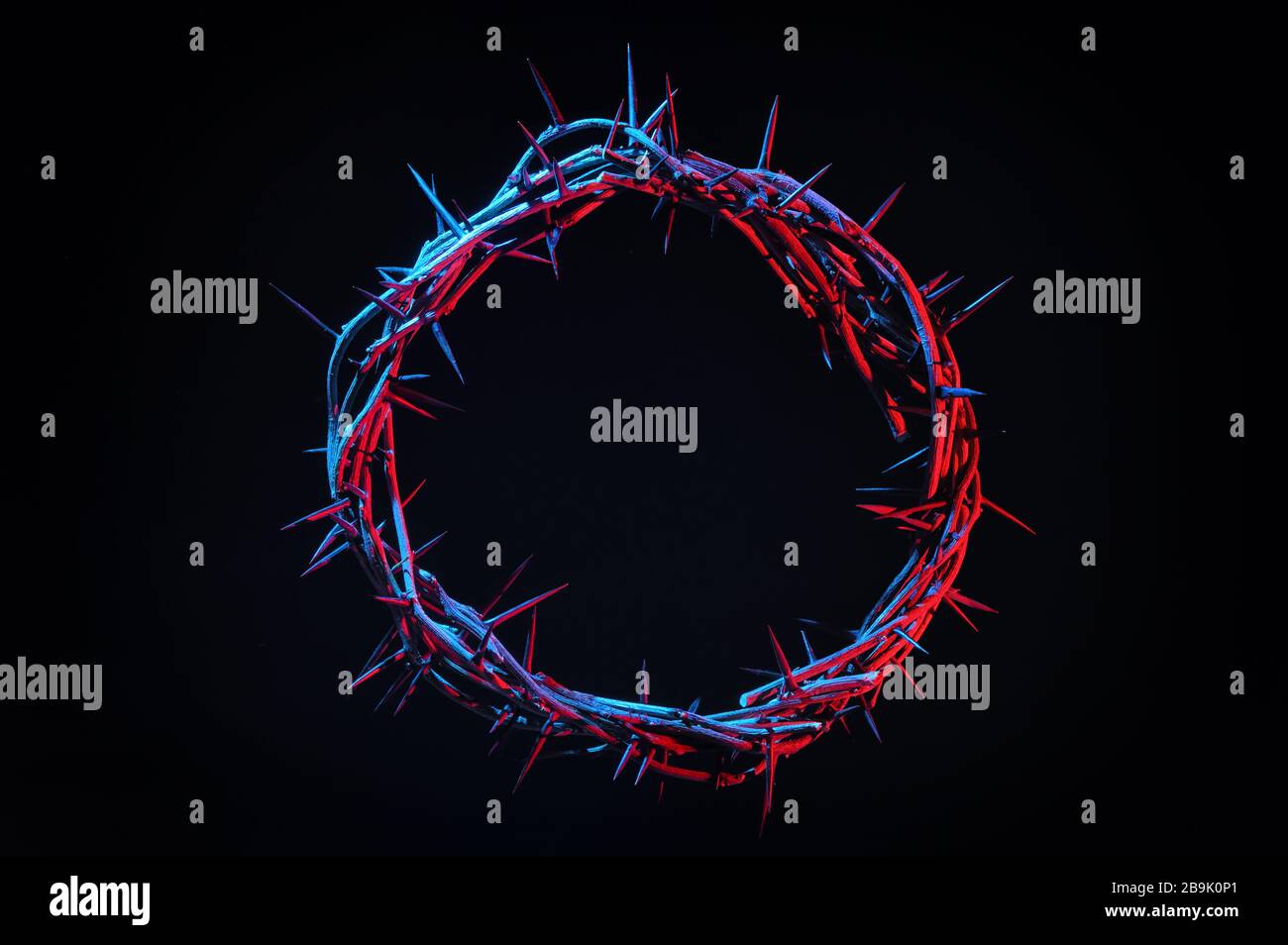 Colored Crown Of Thorns On A Dark Background Stock Photo - Alamy