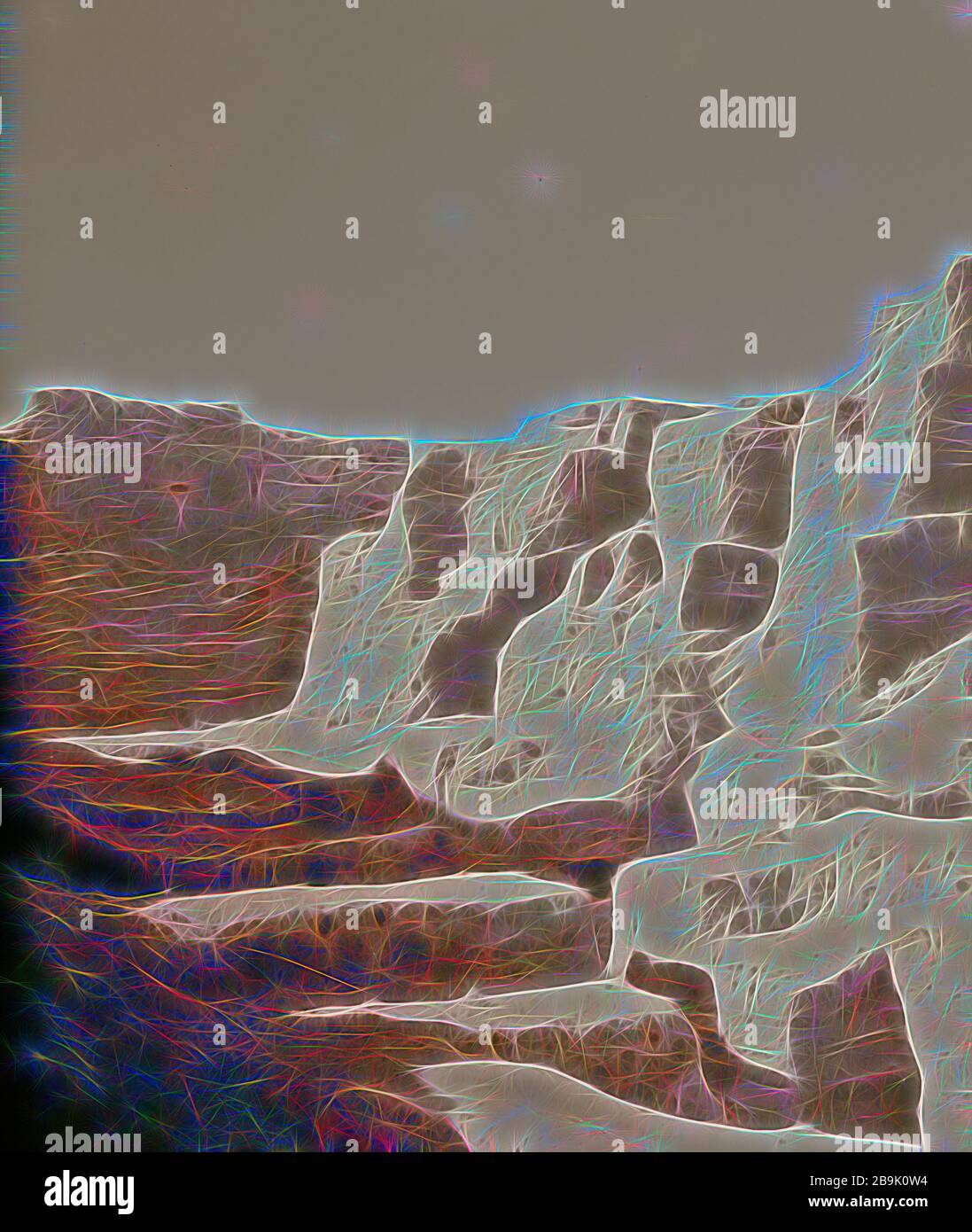 Tell Faraa. Photograph shows archaeological excavations at Tell Fara ...