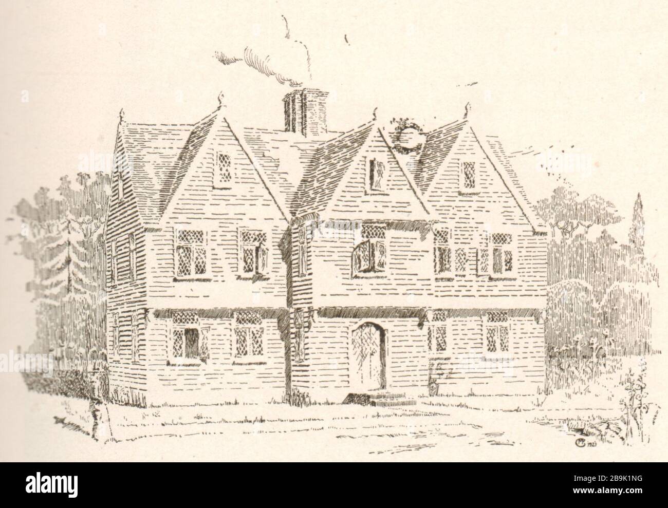 Imaginary restoration of Witch House from actual measurements. (1922 ...