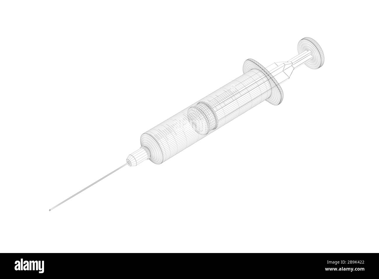 3D wireframe model of syringe Stock Photo - Alamy