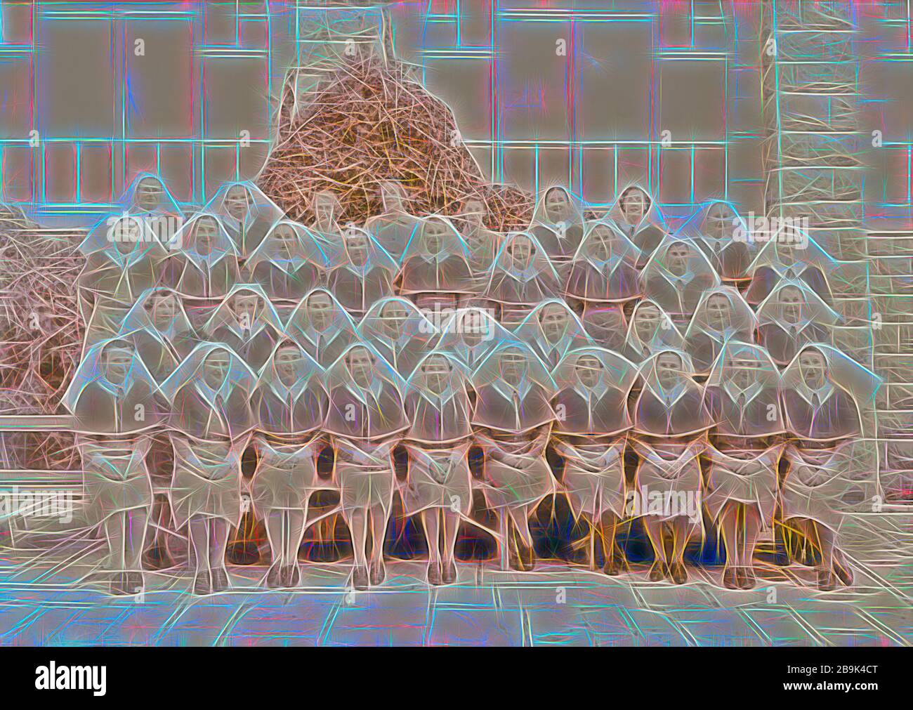 Group of nurses of the 6th A.G.H. (at Stiftung). 1940, Jerusalem ...