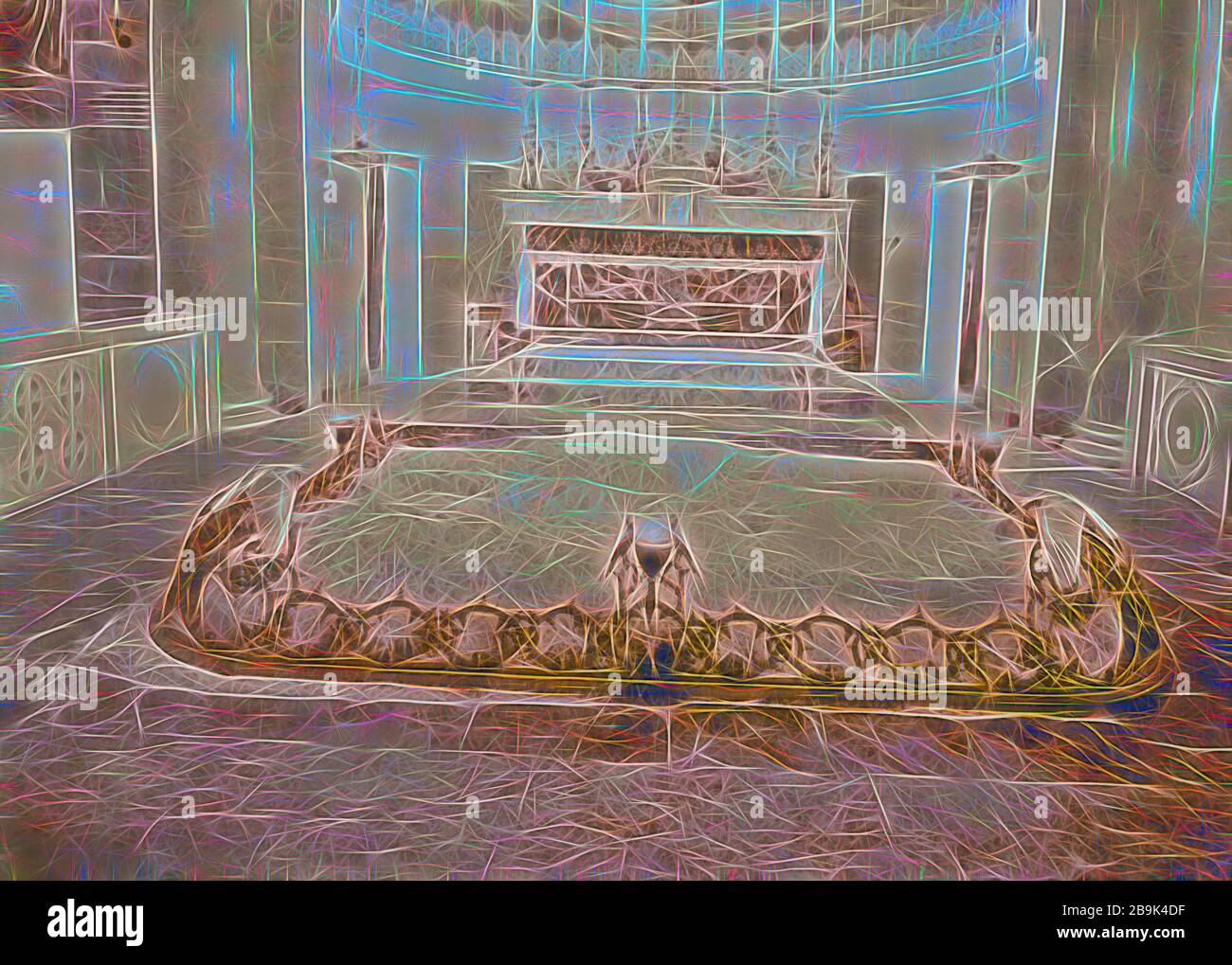 Gethsemane Basilica, Int, the Rock of Agony surrounded by Crown of ...