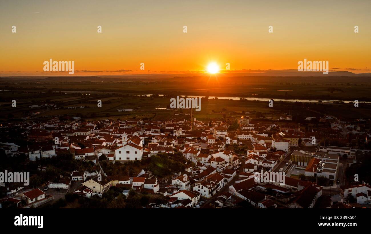 Aerial view Chamusca city Stock Photo - Alamy