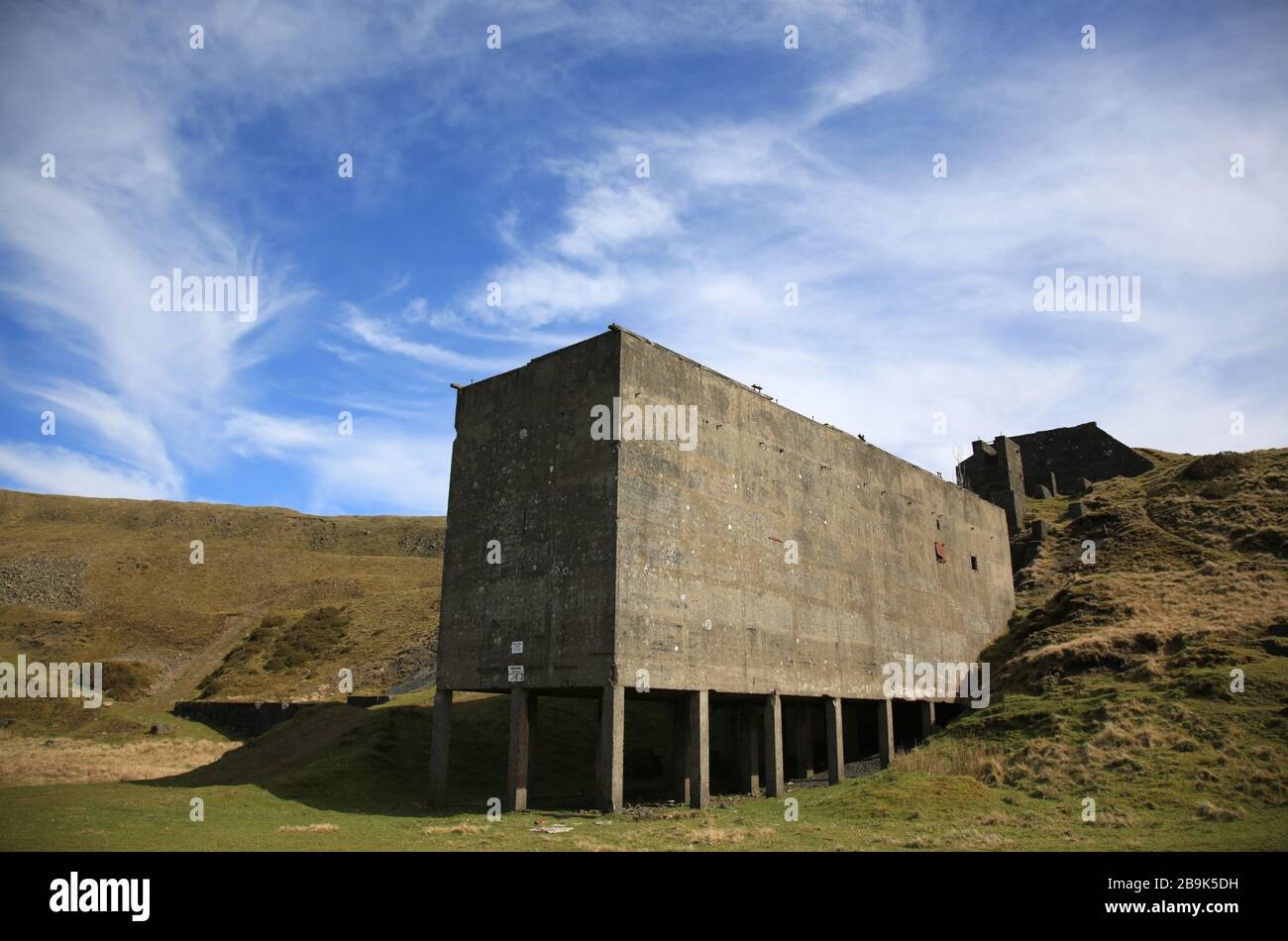 Derelict quarry structures on Titterstone Clee hill, Shropshire ...