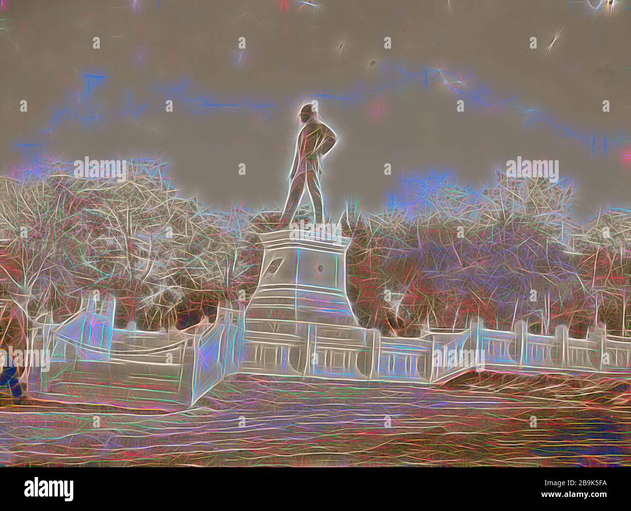 Constantinople. Statue of Mustafa Kemal Pasha. Photo shows statue of ...